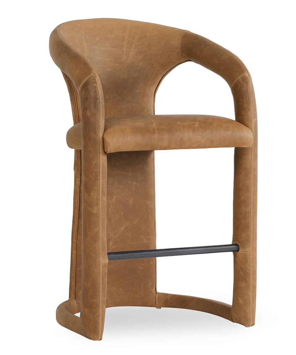 Archie Leather Counter Stool – HOWSE